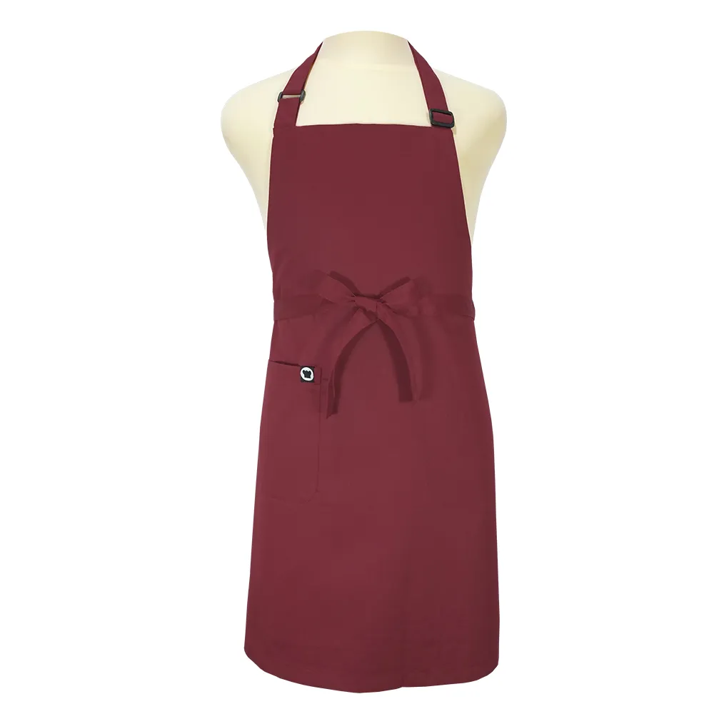 Basic Full Apron Maroon | Basic Full | Baju Chef, Apron Chef, Topi Chef ...
