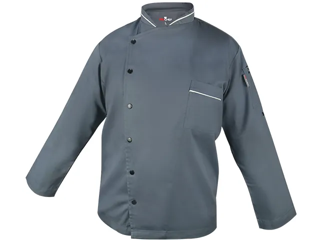 Pandawa Chef Jacket Grey | Pandawa Chef Jacket | Baju Chef, Apron Chef ...