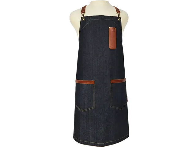 Regular Style Apron Denim 45 (leather) | Reguler Style | Baju Chef ...