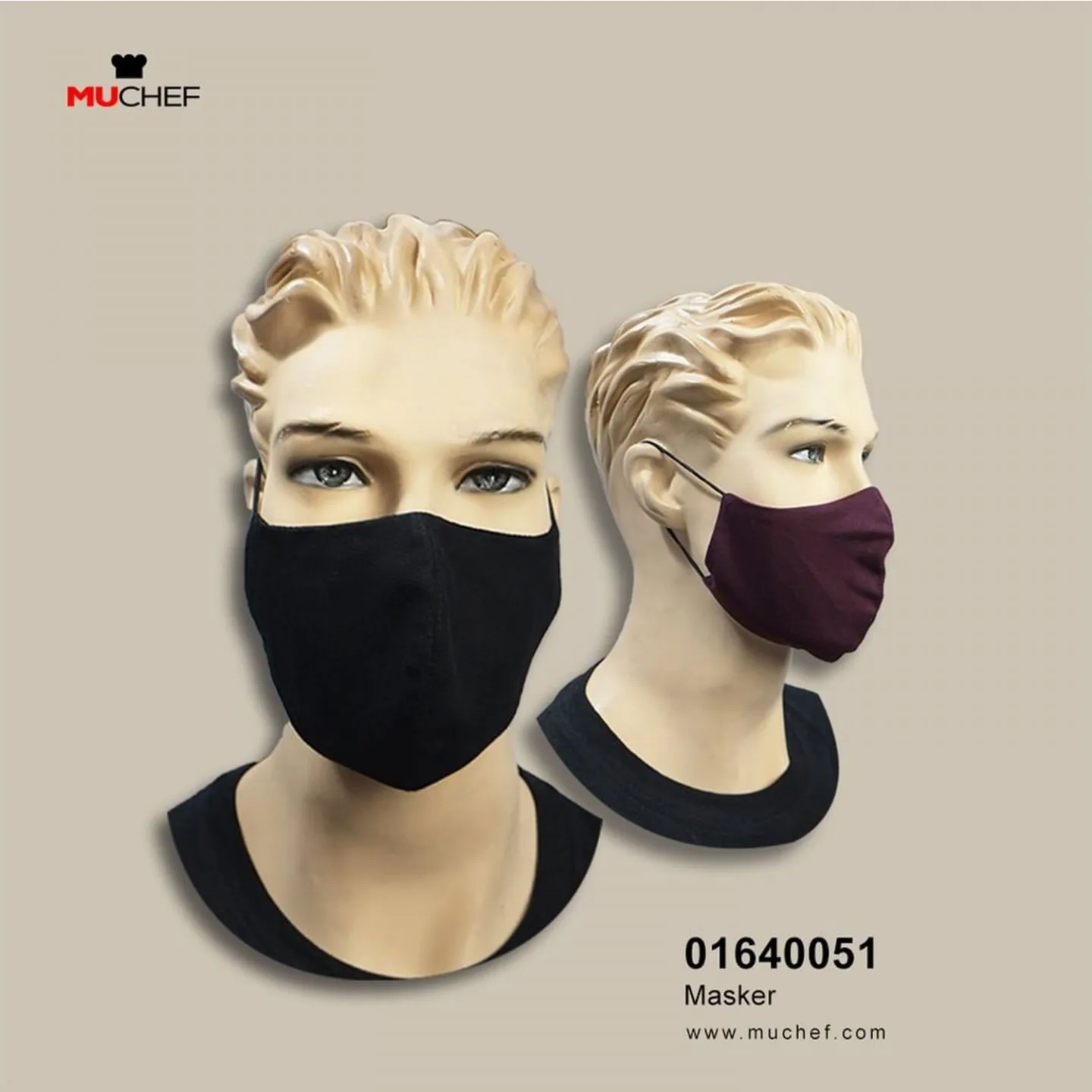 Masker Katun Duck Type | Masker | Baju Chef, Apron Chef, Topi Chef - MUCHEF